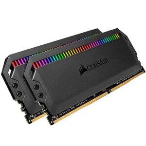 corsair dominator platinum rgb 32gb (2x16gb) ddr4 3600 (pc4-28800) c18 1.35v amd optimized memory- black