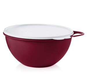 newtupperware plastic thatsa mixing medium bowl 19 cup vineyard red