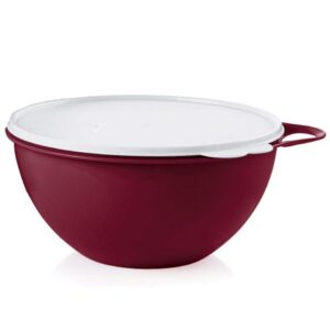 NewTupperware plastic Thatsa Mixing Medium Bowl 19 cup Vineyard Red