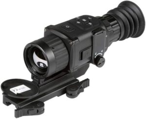 agm global vision rattler ts35-384 thermal imaging riflescope for hunting - waterproof, shockproof, and customizable thermal scope with adjustable color palettes, 8x digital zoom, 35mm lens.