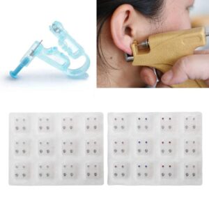 Youngy Fashion Earrings, 12 Pairs Ear Gun Piercing Earrings Copper 3mm CZ Studs Piercing Jewelry - Silver