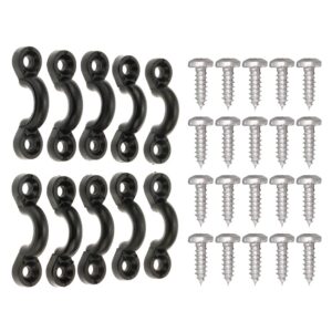 randder kayak pad eye kit, 10pcs kayak tie down loops deck rigging kit - nylon padeye and stainless steel screws for canoe boat kayaking accessories