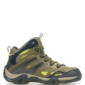 wolverine men's wilderness waterproof hiking boot, olive, 8