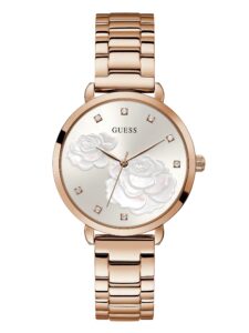 guess women's quartz watch with stainless steel strap, silver, 16 (model: gw0242l3)