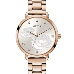 GUESS Women's Quartz Watch with Stainless Steel Strap, Silver, 16 (Model: GW0242L3)