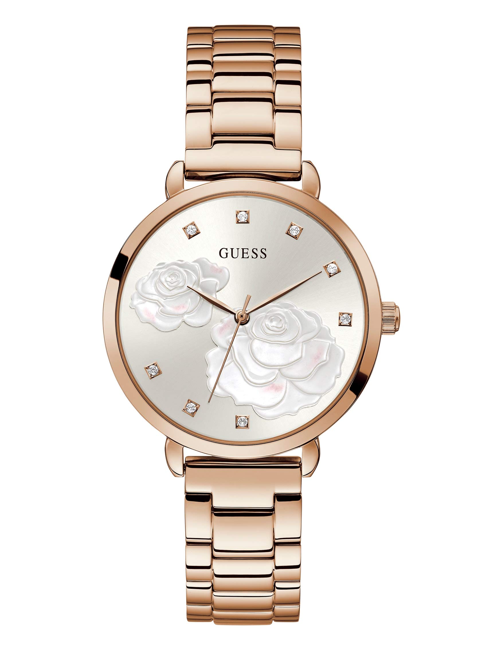 GUESS Women's Quartz Watch with Stainless Steel Strap, Silver, 16 (Model: GW0242L3)