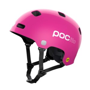 poc pocito crane mips helmet - kids' fluorescent pink, m/l