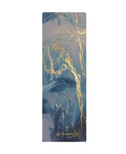 shakti warrior ajna natural rubber yoga mat - premium printed natural eco-friendly non-slip mat great for hot yoga, pilates, workouts (72 inch x 24 inch x 3mm thick)