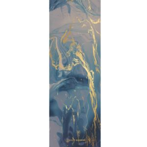 Shakti Warrior Ajna Natural Rubber yoga mat - Premium Printed Natural Eco-friendly Non-Slip Mat Great for Hot Yoga, Pilates, Workouts (72 inch x 24 inch x 3mm thick)