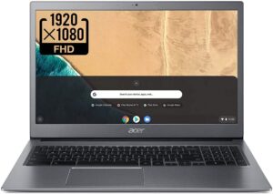 acer chromebook 715 | 2.20 ghz intel core i3-8130u dual core processor| 15.6" full-hd 1080p screen | 4gb ddr4 ram |128gb storage | cb715-1w-35zk | steel gray | (renewed)