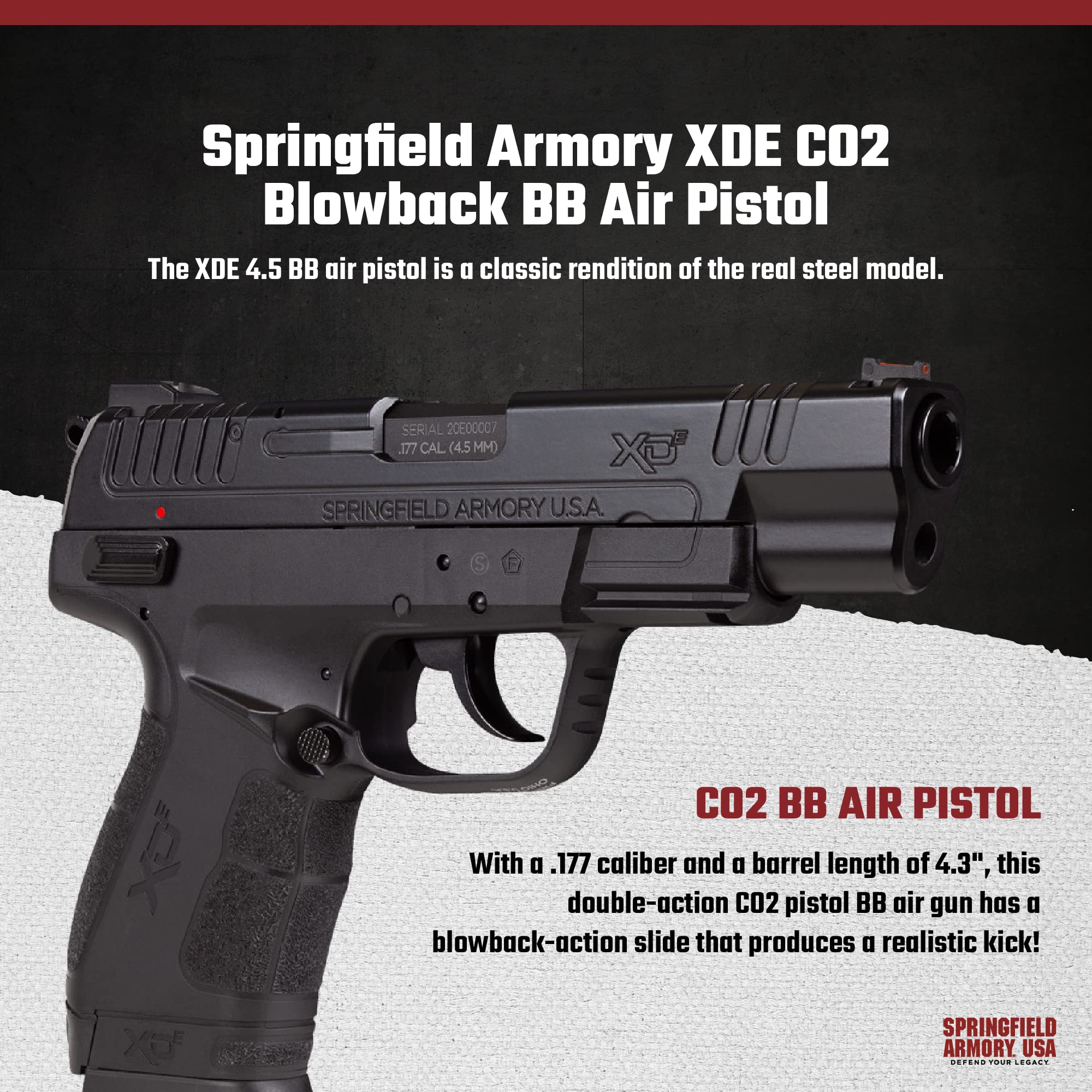 Springfield Armory XDE CO2 Blowback BB Pistol (XDE) (XDE)