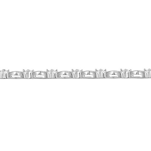 Fifth and Fine 1/2 Carat tw Natural Diamond XO Tennis Bracelet in 925 Sterling Silver