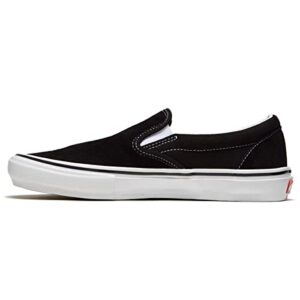 vans skate slip-on black/white mens us 10.5