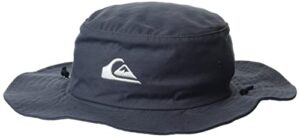 quiksilver men's bushmaster sun protection floppy visor bucket hat, tarmac, large/x-large