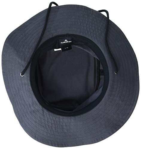 Quiksilver Men's Bushmaster Sun Protection Floppy Visor Bucket Hat, Tarmac, Large/X-Large