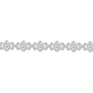 Fifth and Fine 1.00 Carat tw Natural Diamond Tennis Bracelet in 925 Sterling Silver