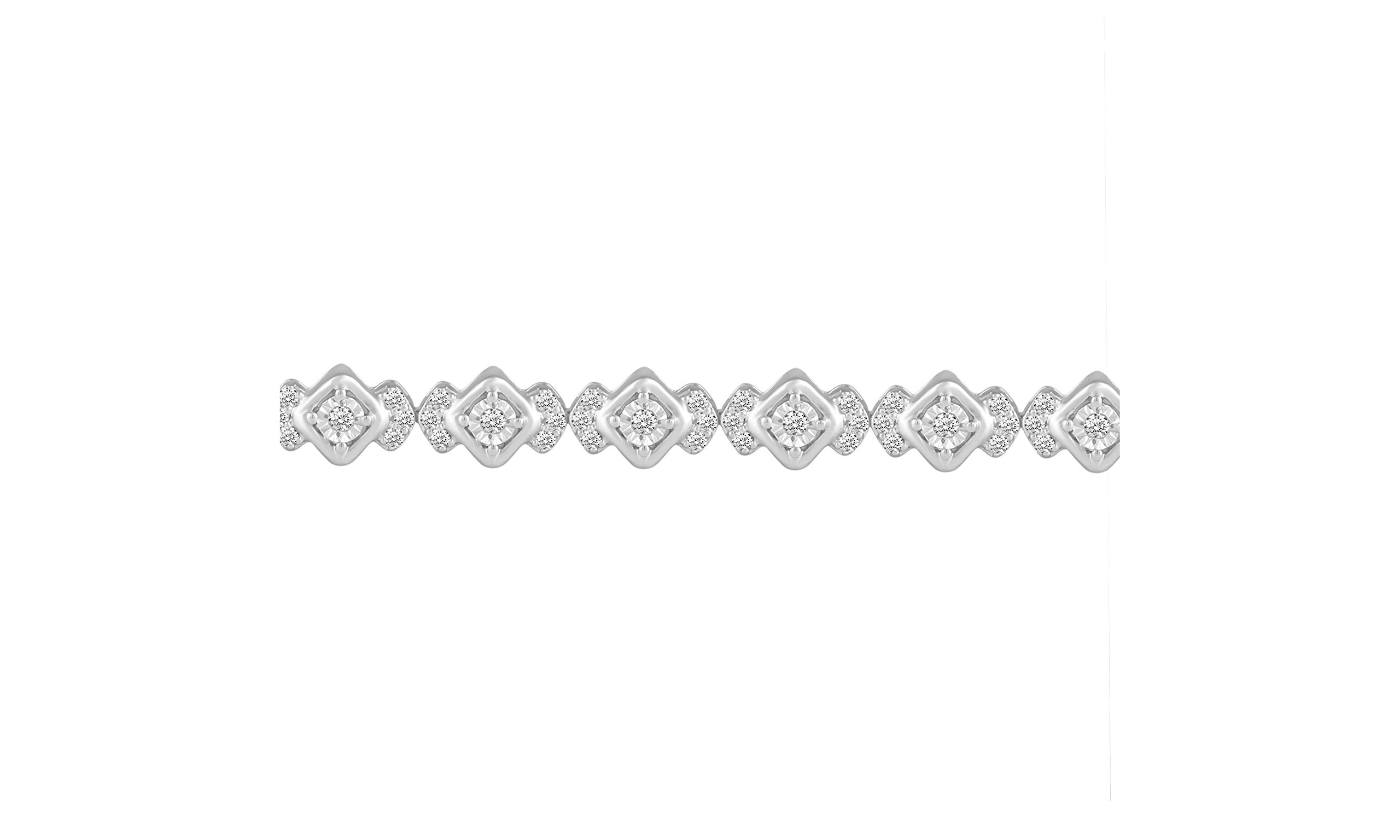 Fifth and Fine 1.00 Carat tw Natural Diamond Tennis Bracelet in 925 Sterling Silver