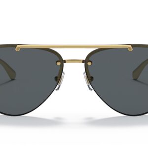 Versace VE2231-100287 Sunglasses GOLD w/DARK GREY 60mm