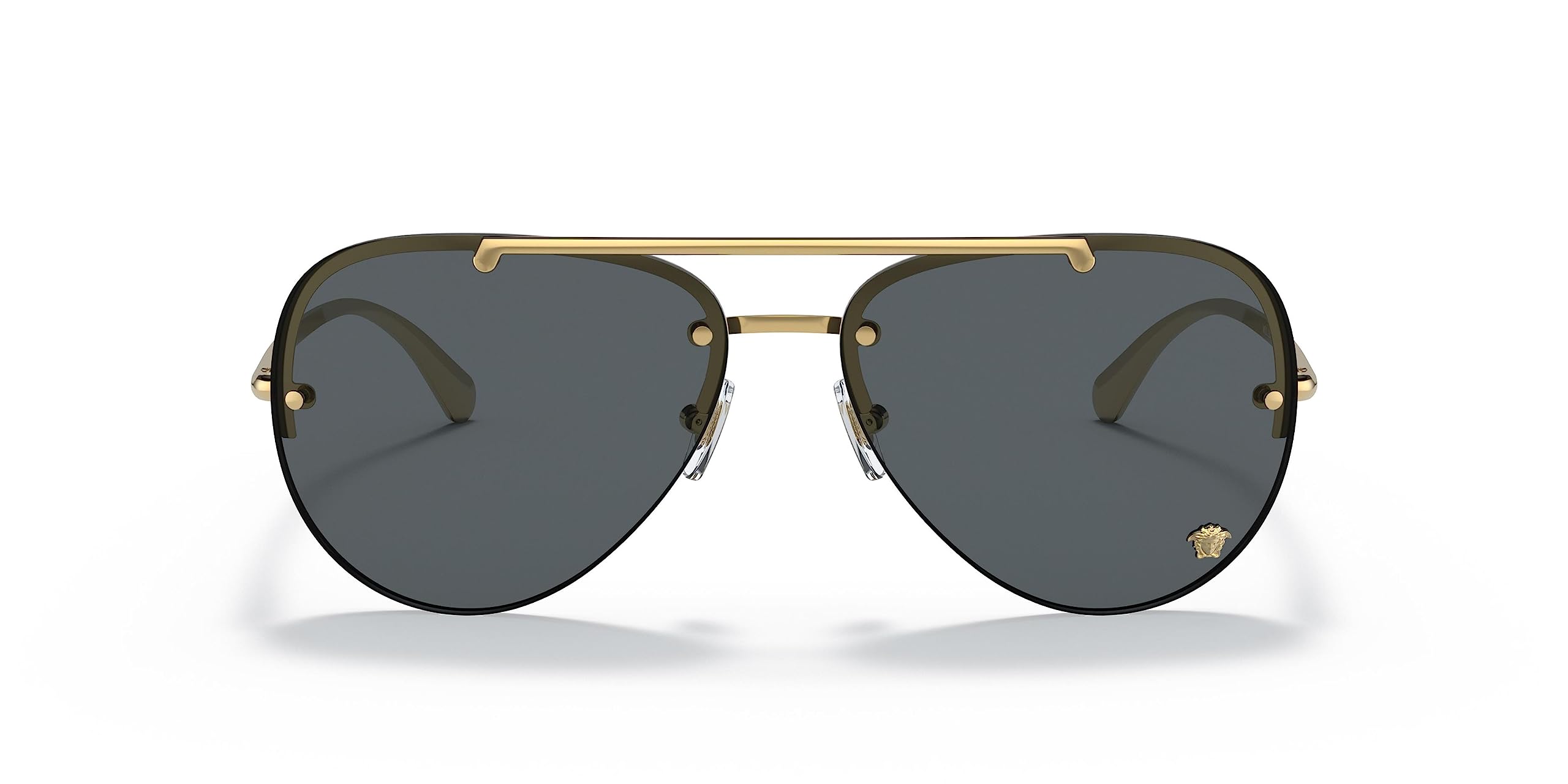 Versace VE2231-100287 Sunglasses GOLD w/DARK GREY 60mm