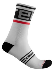 castelli prologo 15 cycling sock (black/white, l/xl)