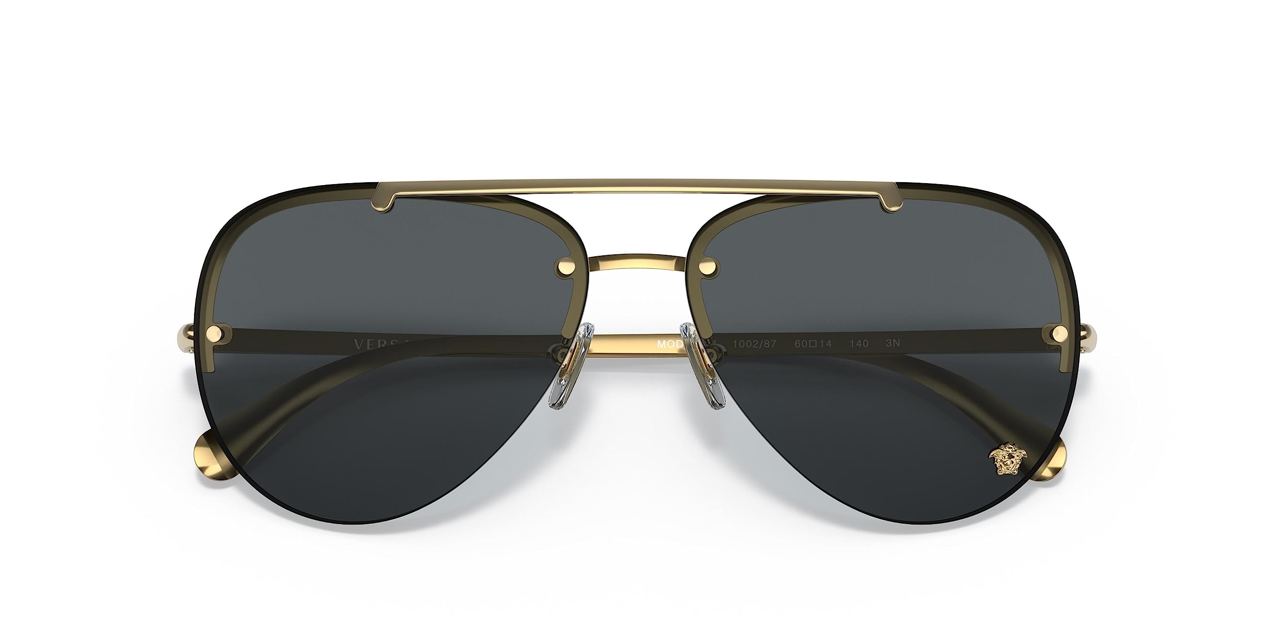 Versace VE2231-100287 Sunglasses GOLD w/DARK GREY 60mm