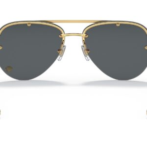 Versace VE2231-100287 Sunglasses GOLD w/DARK GREY 60mm