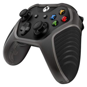 otterbox protective controller shell for xbox one wireless controllers - pioneer dark web (trans fog black/black/silver metallic)