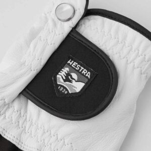 Hestra Golf Leather Right Glove - Off White/Black | 7