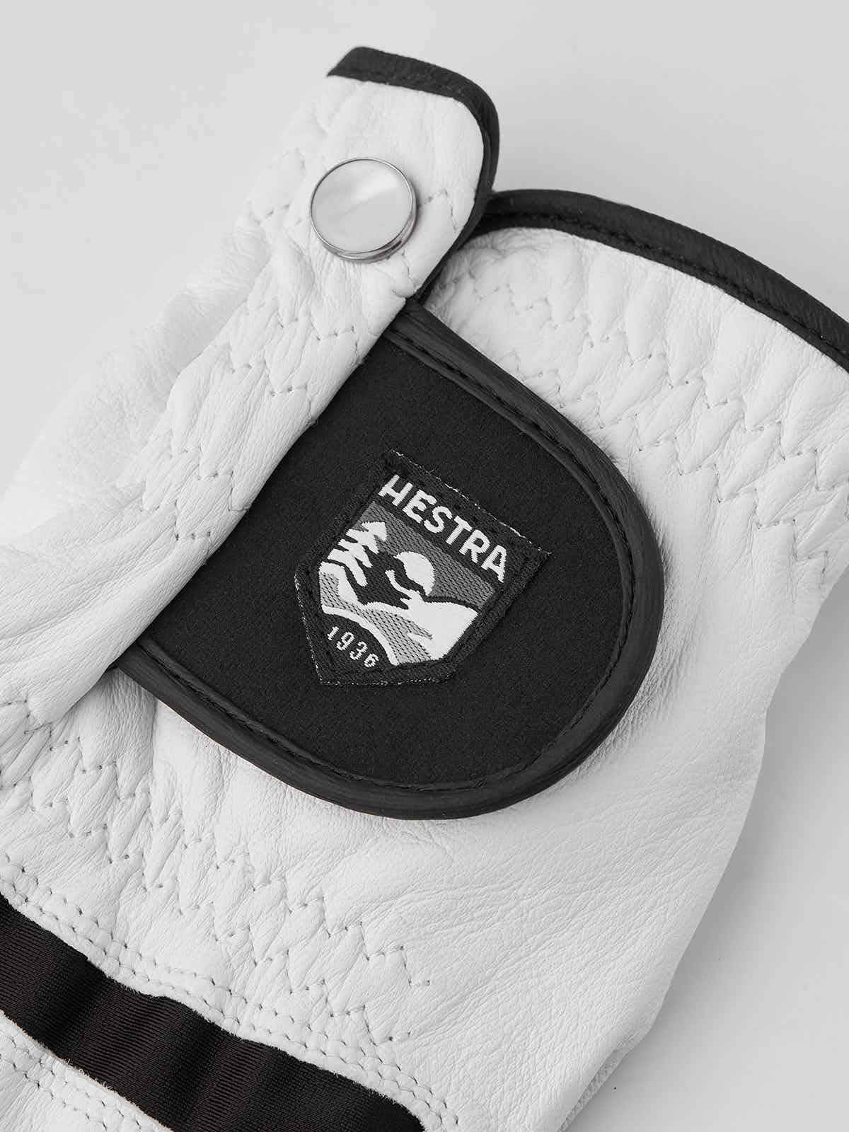 Hestra Golf Leather Right Glove - Off White/Black | 7