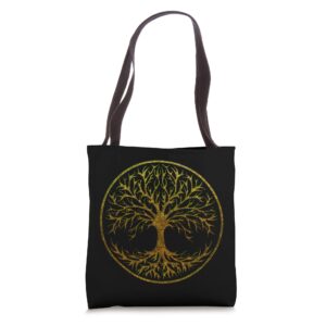 yggdrasil, celtic, tree, life, norse, mythology, nature, tote bag