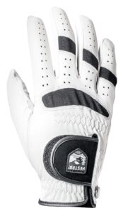 hestra golf leather right glove - off white/black | 7