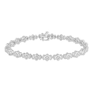 fifth and fine 1.00 carat tw natural diamond tennis bracelet in 925 sterling silver