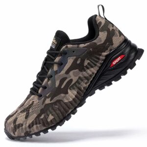 kricely men's trail running shoes fashion hiking sneakers for men camo tennis cross training shoe mens casual outdoor walking footwear size 9