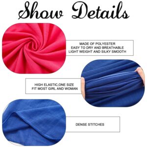 9 Pieces Stretch Head Wraps in 9 Colors Scarf Women African Turban Long Hair Scarf Soft Hair Band for Women Tie Head Scarves