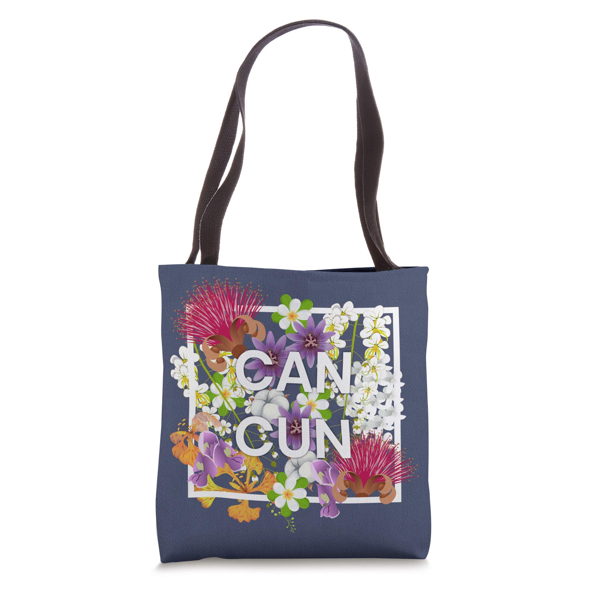 Flowers of Cancun Word Art - Mexican Pride Tote Bag