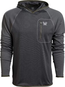 vortex optics weekend rucker hooded long sleeve shirt - charcoal - large