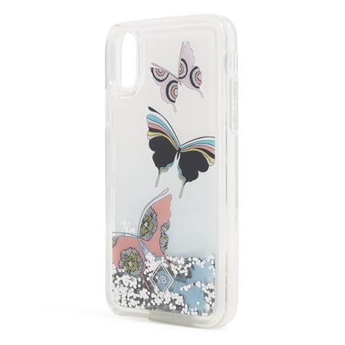 Vera Bradley Women's Glitter Flurry Protective Phone Case (Fits Multiple Models), Butterfly By, iPhone X