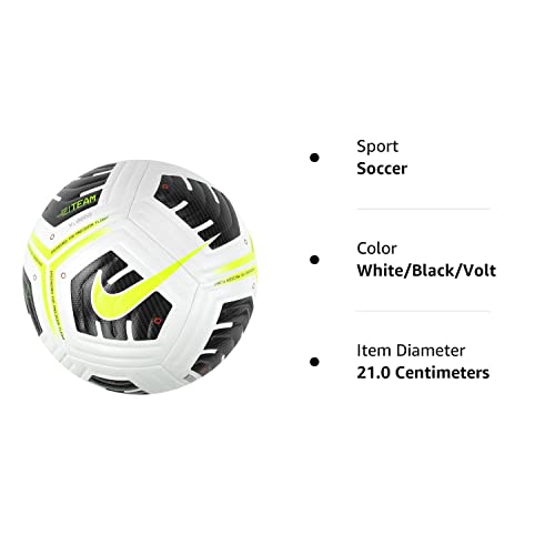 NIKE CU8041-100 Academy Pro Recreational Soccer Ball Unisex White/Black/Volt Size 4