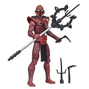 g.i. joe snake eyes origins red ninja action figure collectible toy with action feature and accessories, toys for kids ages 4 and up