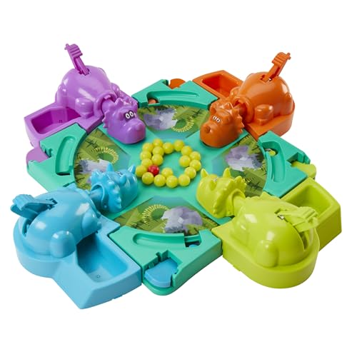 Hasbro Gaming Hungry Hungry Hippos Dino Edition Board Game, Pre-School Game for Ages 4 and Up; for 2 to 4 Players (Amazon Exclusive)