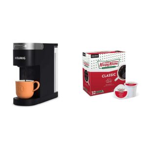 keurig k-slim maker with krispy kreme classic, medium roast coffee, 32 count