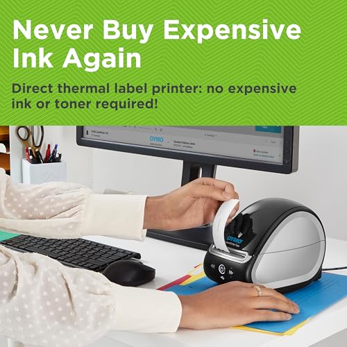 DYMO LabelWriter 5XL Label Printer, Automatic Label Recognition, Prints Extra-Wide Shipping Labels (UPS, FedEx, USPS) from Amazon, Ebay, Etsy, Poshmark, and More, Perfect for Ecommerce Sellers