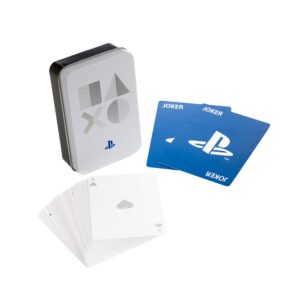 playstation playing cards, standard deck of cards with storage tin