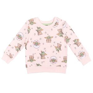 star wars the child little girls sweatshirt pink 7-8