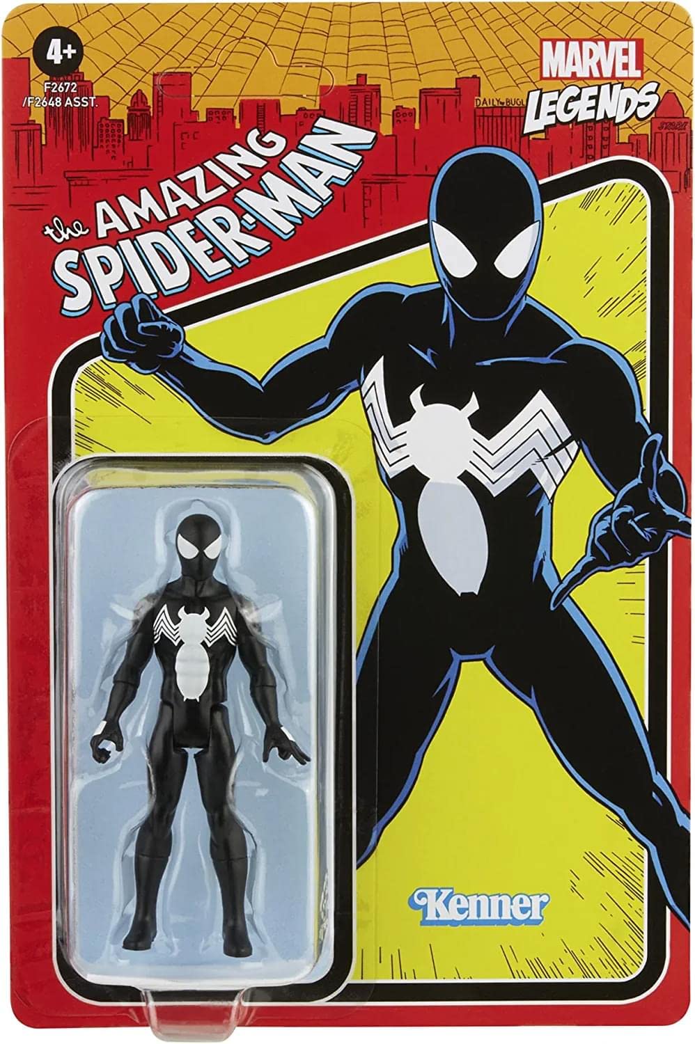 Marvel Hasbro Legends Series 3.75-inch Retro 375 Collection Symbiote Spider-Man Action Figure Toy