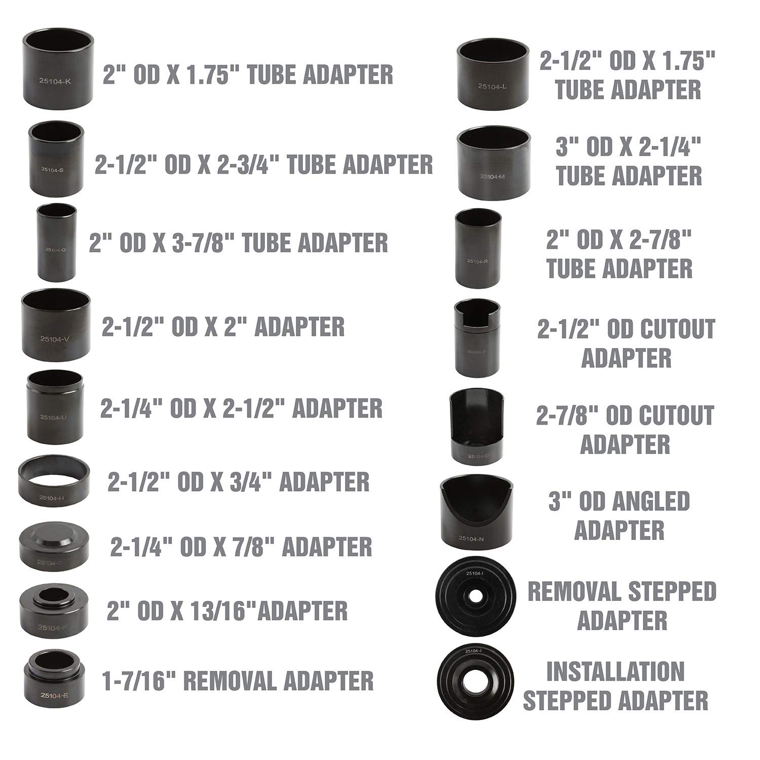 OEMTOOLS 25104 21-Piece Master Ball Joint Press Kit, Ball Joint Puller for Upper and Lower Ball Joints, U-Joints, and Brake Pins, Automotive Tool Kit Compatible with 2WD and 4WD Vehicles