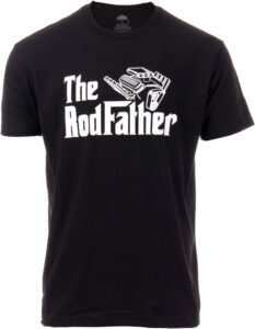 ann arbor t-shirt co. the rodfather | funny hotrod garage joke truck car guy mechanic auto racing hot rod t-shirt for men dad grandpa-(adult, l) black