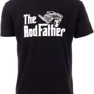 Ann Arbor T-shirt Co. The Rodfather | Funny Hotrod Garage Joke Truck Car Guy Mechanic Auto Racing Hot Rod T-Shirt for Men Dad Grandpa-(Adult, L) Black