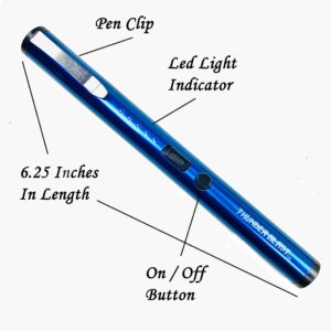 Thunder Blast OTH220 6.25inch Tactical Pen HIGH Power STUN Gun TAZOR WMicro USB Charger for SELF Defense USE ONLY. , Blue