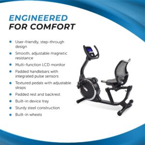 Stamina Magnetic Recumbent Exercise Bike 845 - Exercise Bike Pedal Exerciser - Fitness Bike with Smart Workout App - Recumbent Exercise Bike for Home - Up to 250 lbs Weight Capacity